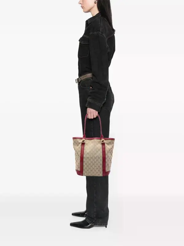 Gucci Gg Canvas Twins Tote Bag - Red