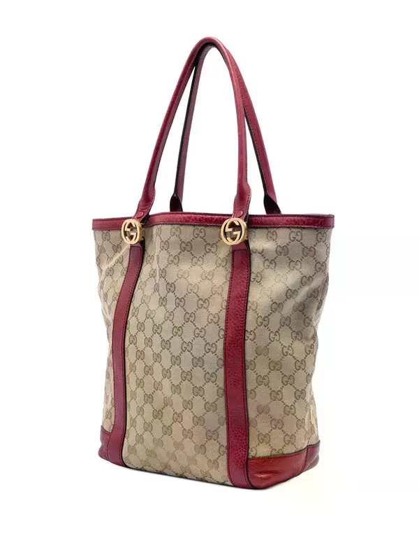 Gucci Gg Canvas Twins Tote Bag - Red