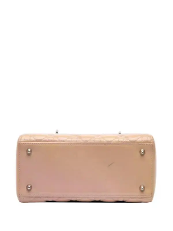 Dior 2014 Medium Patent Cannage Lady Satchel - Brown