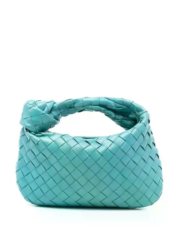 Bottega Veneta Mini Nappa Intrecciato Jodie Hobo Bag - Blue