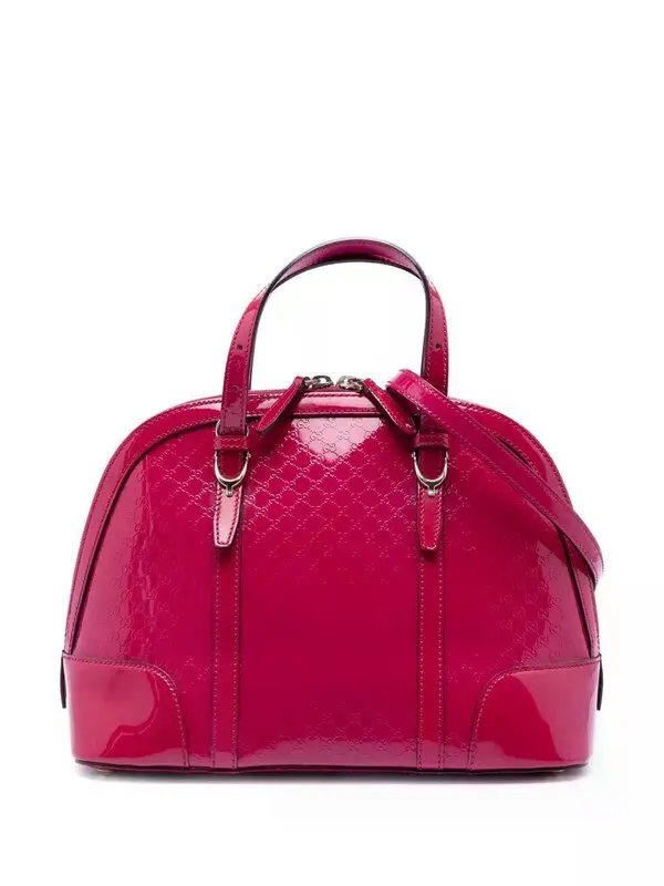 Gucci Small Micro Guccissima Patent Dome Satchel - Pink