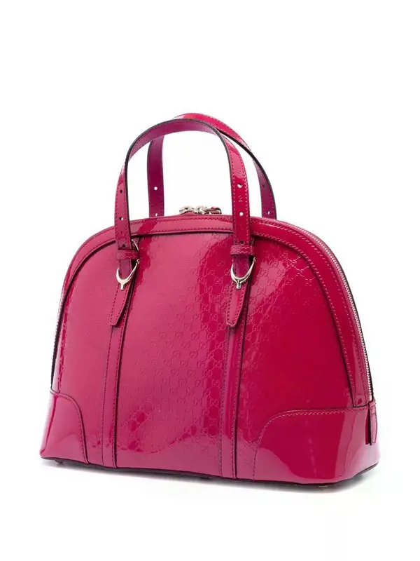 Gucci Small Micro Guccissima Patent Dome Satchel - Pink