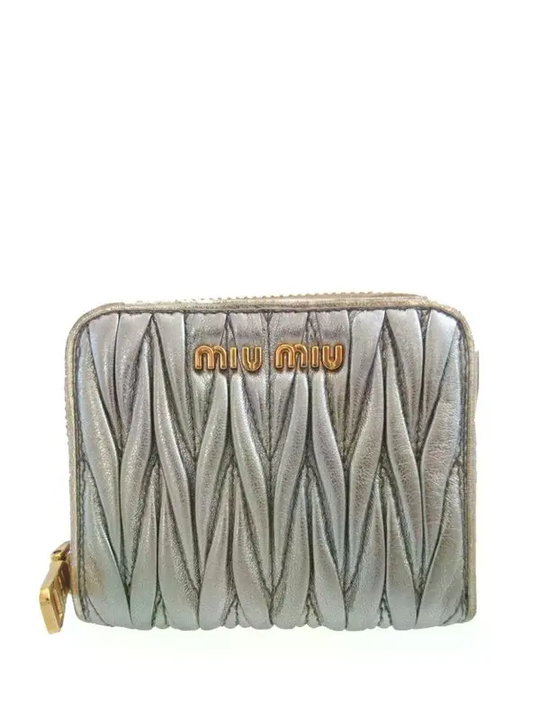 Miu Miu 2010-2025 Matelasse Nappa Coin Pouch - Gold