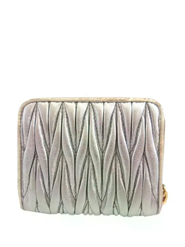 Miu Miu 2010-2025 Matelasse Nappa Coin Pouch - Gold