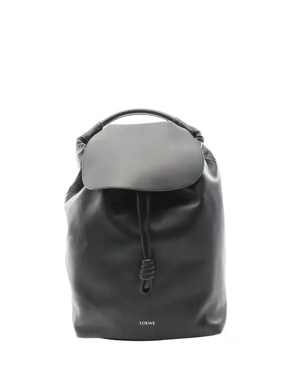 Loewe 2010-2026 Leather Flamenco Backpack - Black