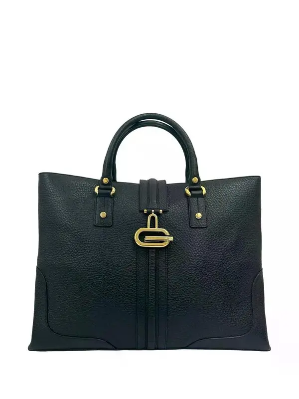Gucci 2000-2015 Large Leather Junco Tote Bag - Black