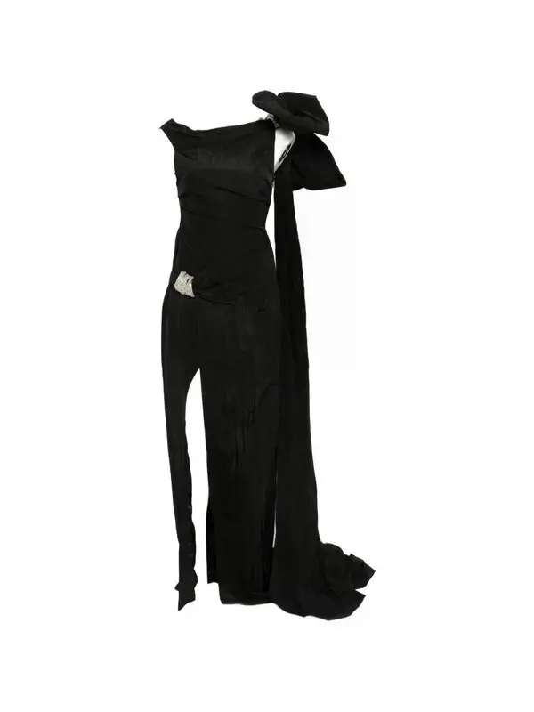 David Koma Bow-detail Maxi Dress - Black