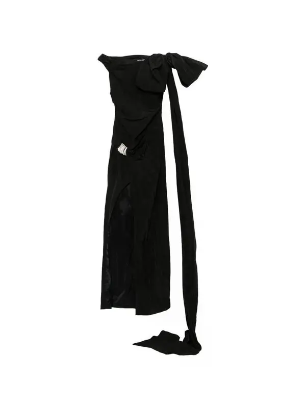 David Koma Bow-detail Maxi Dress - Black