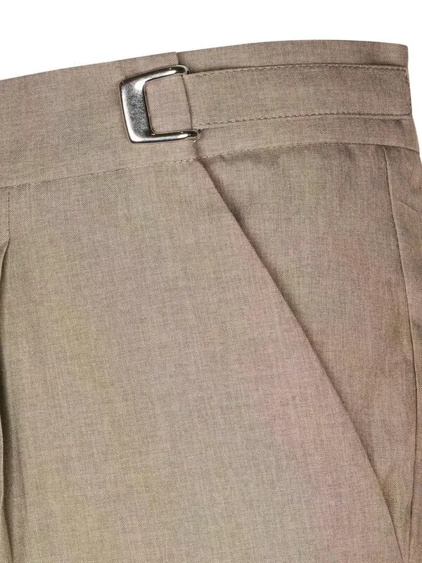 CELLAR DOOR Leo Pleated Trousers - Neutrals