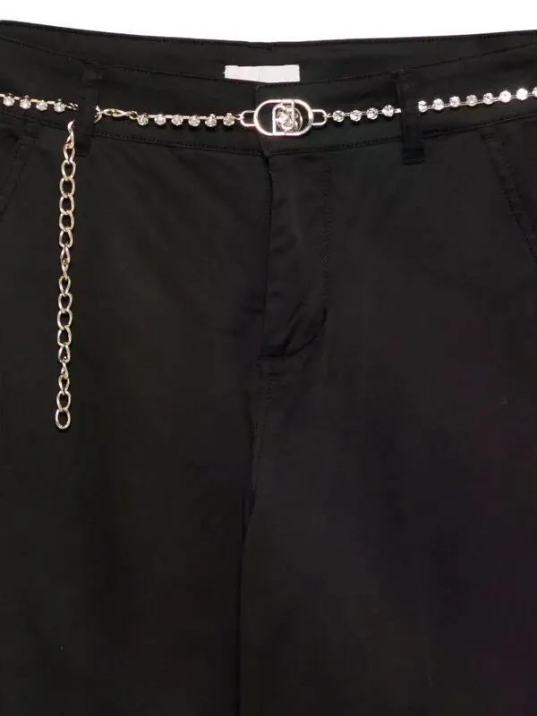 Liu Jo Embellished Belt Trousers - Black