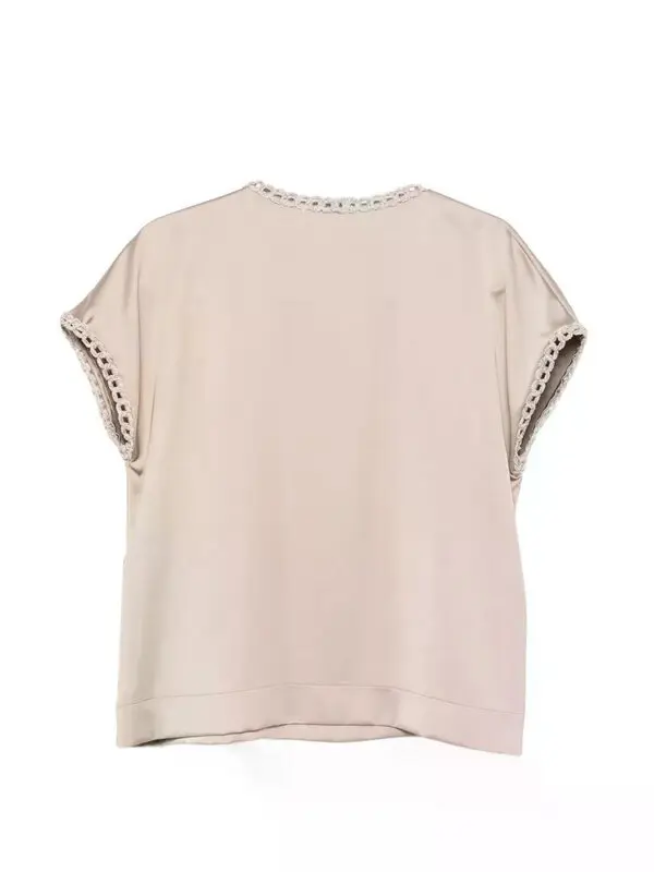 D.exterior Round-neck Blouse