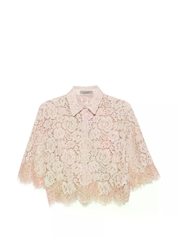 D.exterior Floral-lace Shirt - Neutrals