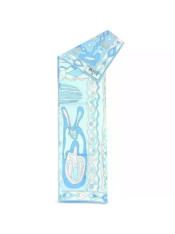 Emilio Pucci Angoli Printed Scarf - Blue