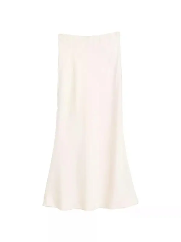 D.exterior Elastic Waist Skirt - Neutrals