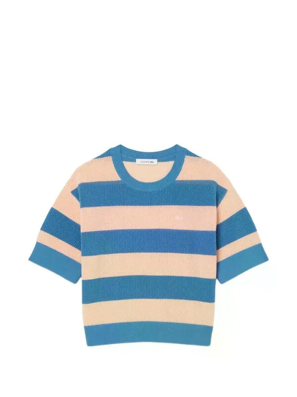 Lacoste Striped Knitted T-shirt - Blue