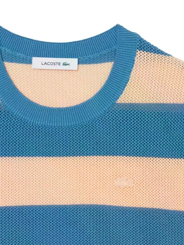 Lacoste Striped Knitted T-shirt - Blue