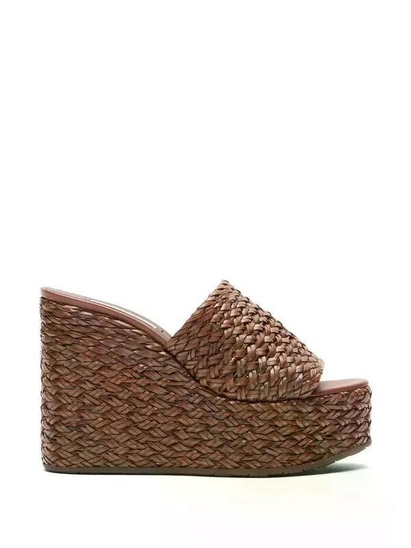 Casadei Suncity Woven Wedge Sandals - Brown