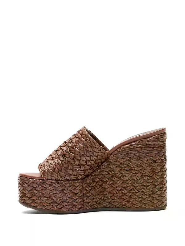 Casadei Suncity Woven Wedge Sandals - Brown