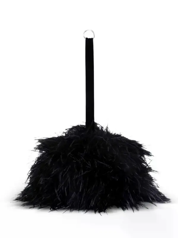 ANN DEMEULEMEESTER Iza Feather Clutch - Black