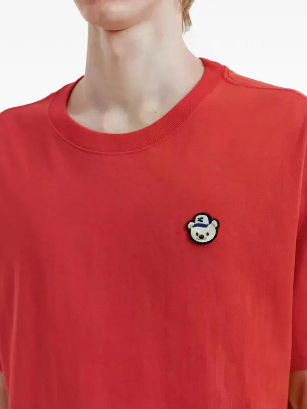 CHOCOOLATE Bear-patch T-shirt - Red