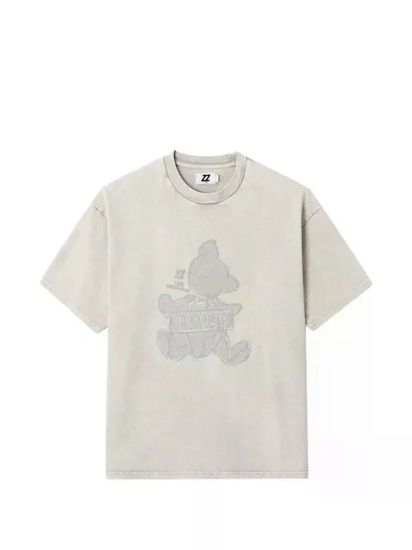Izzue Embossed-graphic T-shirt - Neutrals