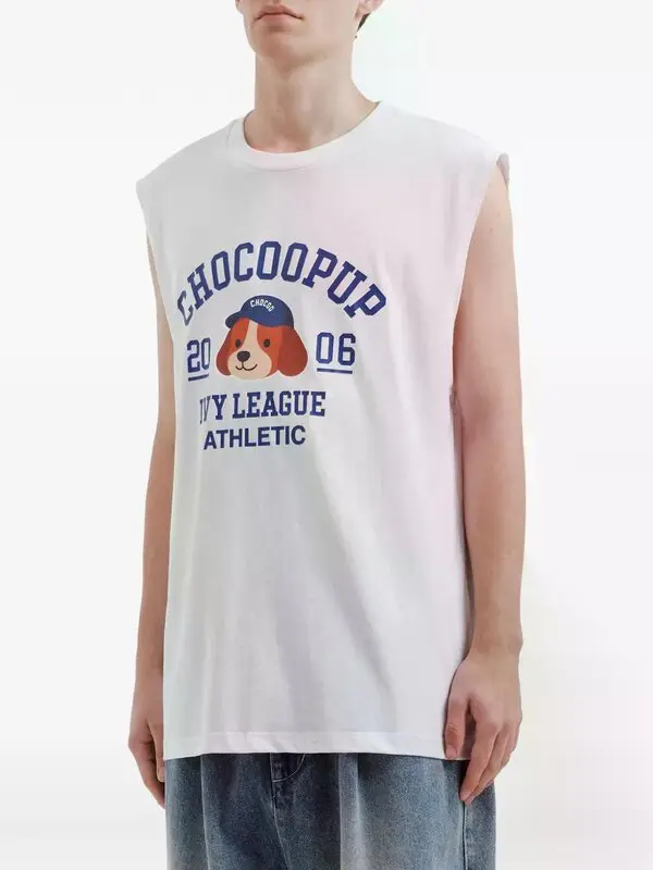 CHOCOOLATE Sleeveless T-shirt - White