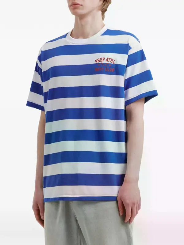 CHOCOOLATE Striped Short-sleeve T-shirt - Blue