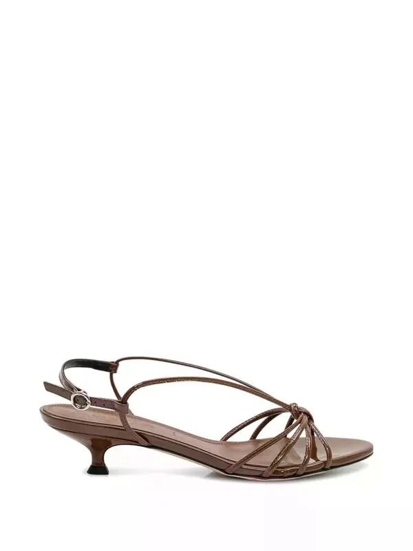 AeydĒ Amara Knotted Strap Sandals - Brown