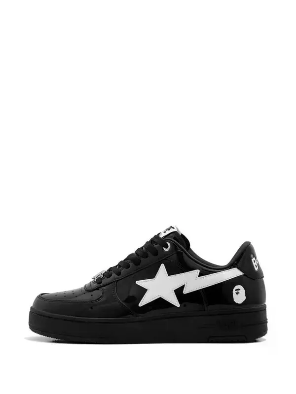 A BATHING APE Sta #2 Leather Sneakers - Black