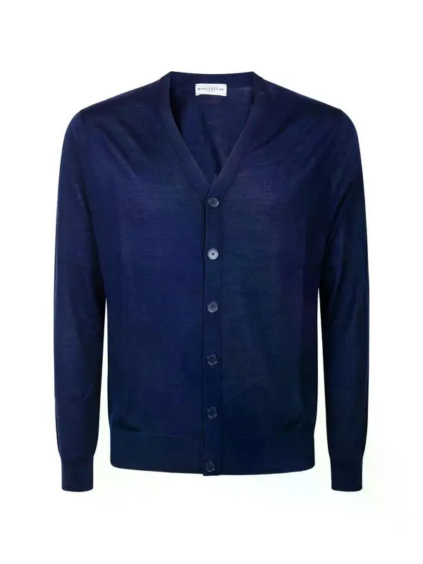 BALLANTYNE V-neck Button Cardigan - Blue