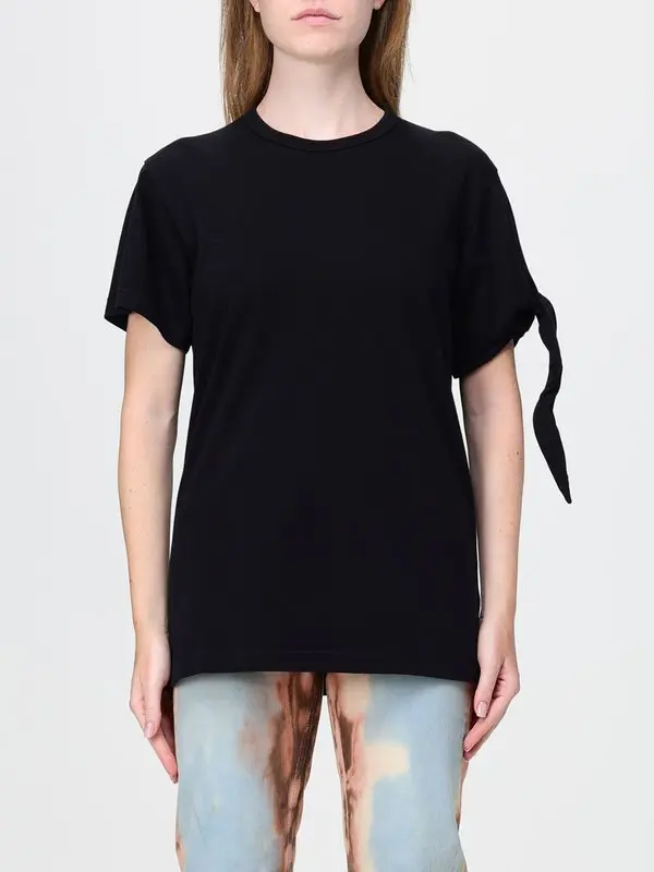 JW Anderson T-shirt With Tie Detail - Black