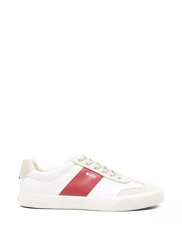 BOSS Panelled Lace-up Sneakers - White