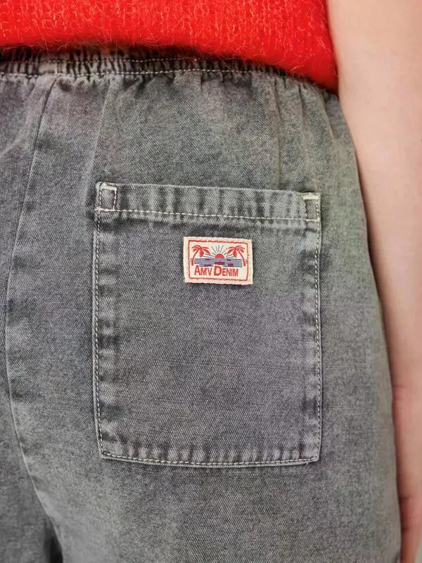 American Vintage Jazy Elasticated Patch-pocket Shorts
