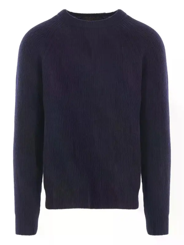 ZANONE Ribbed Crew-neck Sweater - Blue