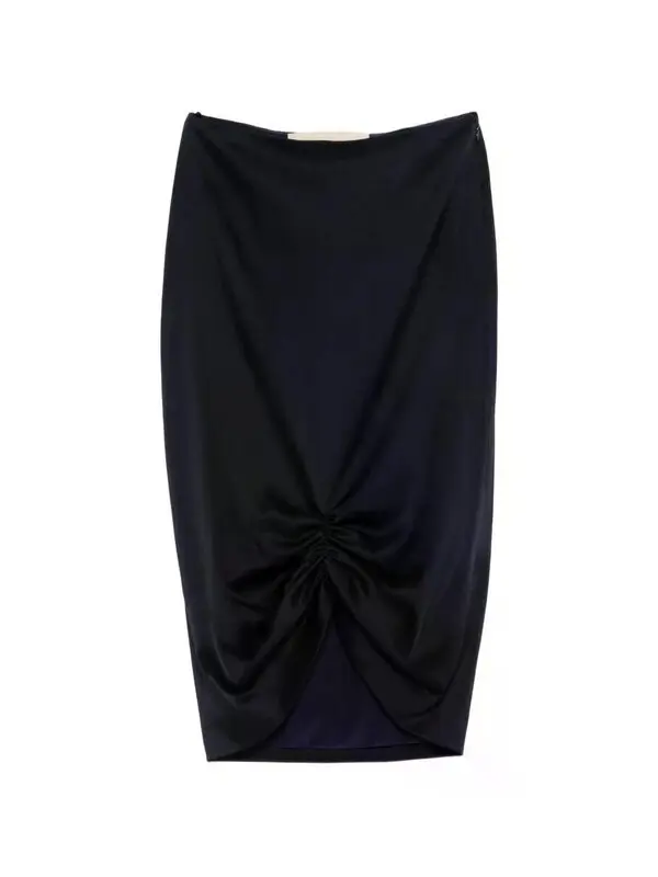 Valentino Garavani Pencil Skirt With Ruching - Blue