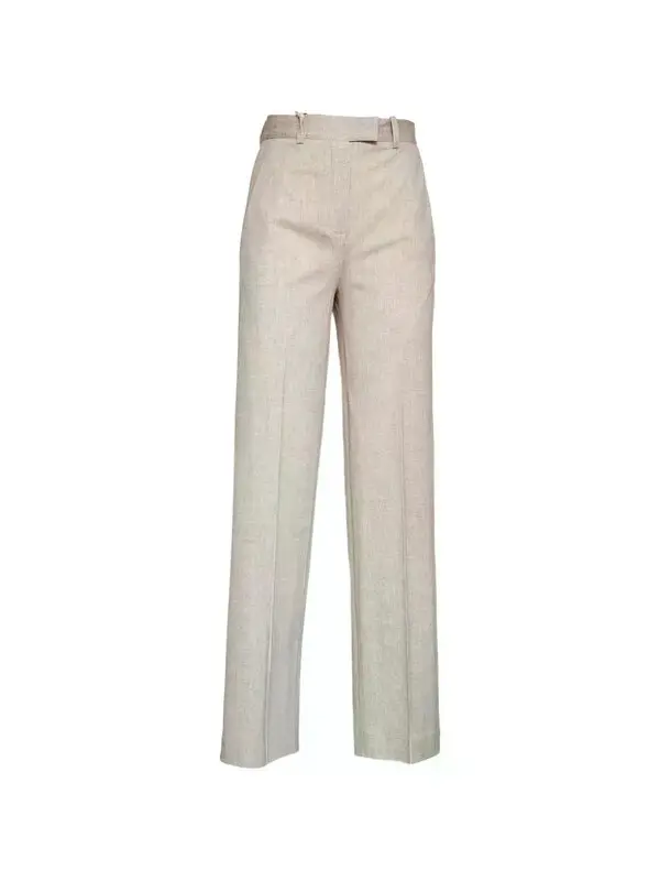 CIRCOLO 1901 Straight Trousers With Belt Loops - Neutrals