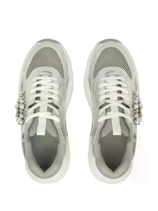 SERGIO ROSSI Precious Sneakers - Silver