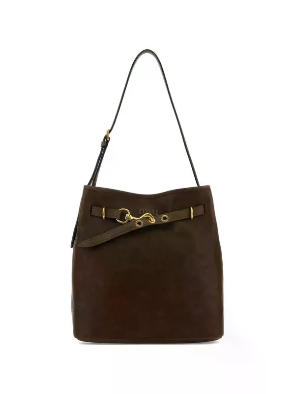 Miu Miu Aventure Leather Tote - Brown
