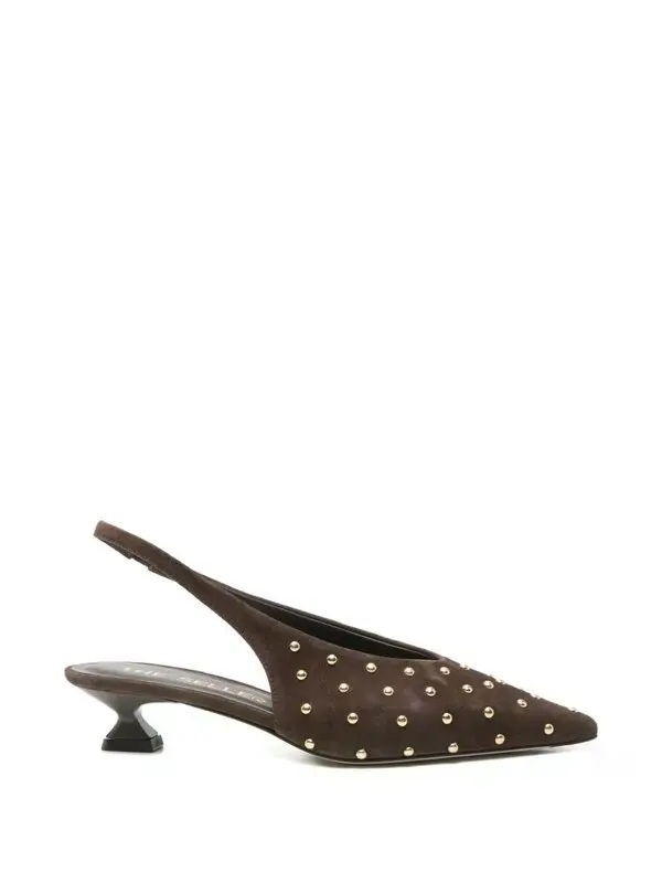 THE SELLER Naiarah Studded Slingback Pumps - Brown