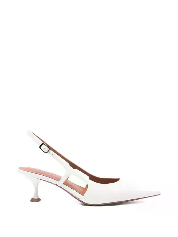 Lola Cruz Carmen Cut-out Slingback Pumps - White