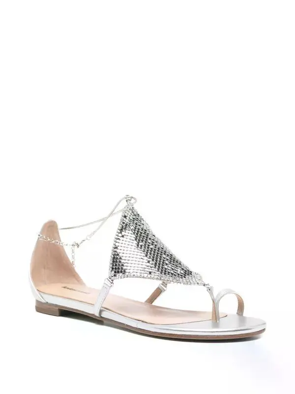 Lola Cruz Ivanna Flat Sandals - Silver