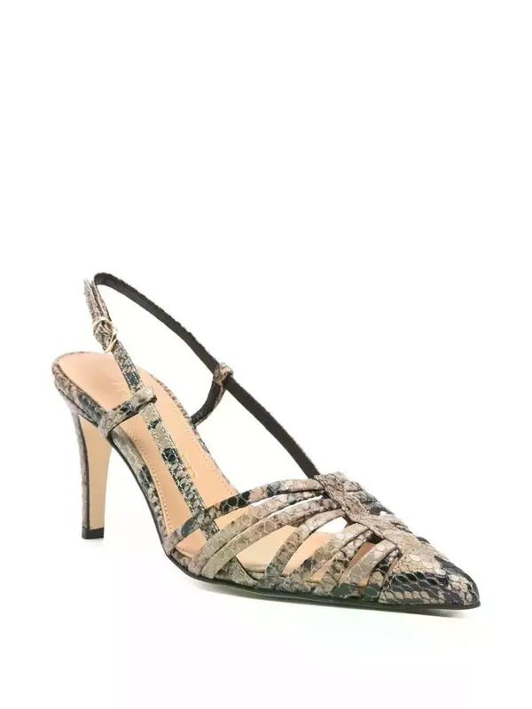THE SELLER Python-print Leather Pumps - Neutrals