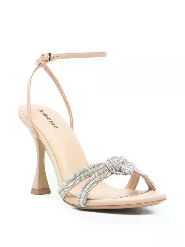 Lola Cruz Embellished-knot Sandals - Neutrals