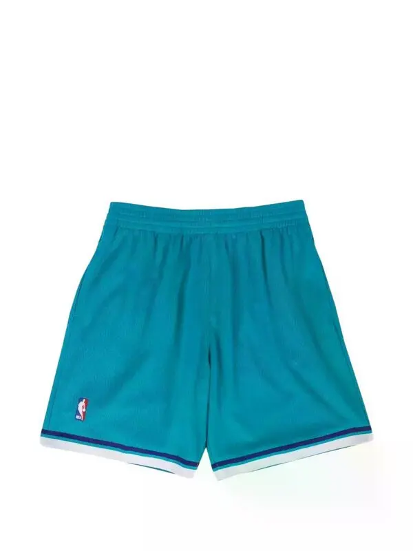 Mitchell & Ness Perforated Embroidered Logo Shorts - Blue