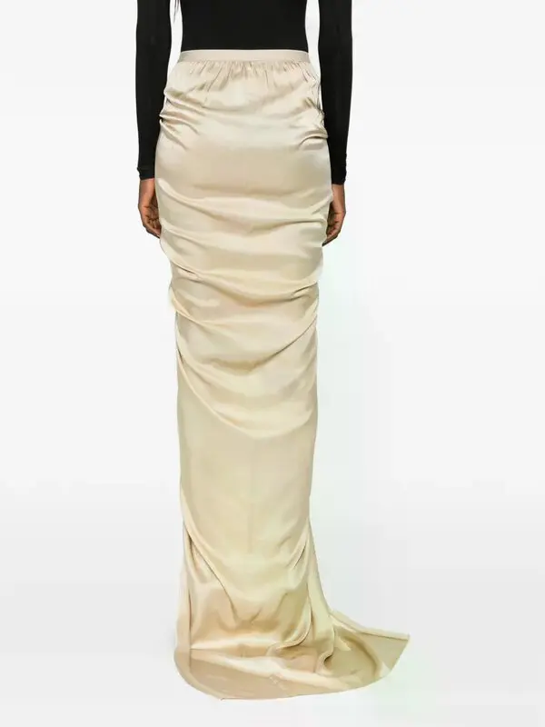 Rick Owens Draped Asymmetric Maxi Skirt