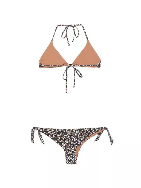 IU RITA MENNOIA Geometric-print Two-piece Bikini