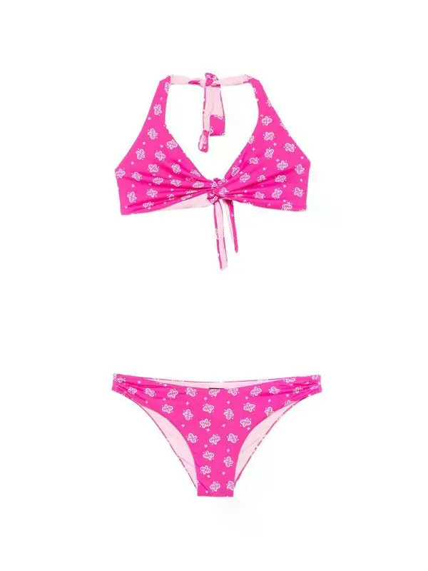 IU RITA MENNOIA Paisley Knotted Bikini - Pink