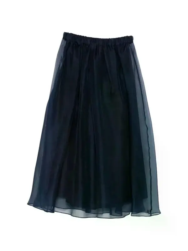 Max Mara Elasticated-waist Midi Skirt - Blue