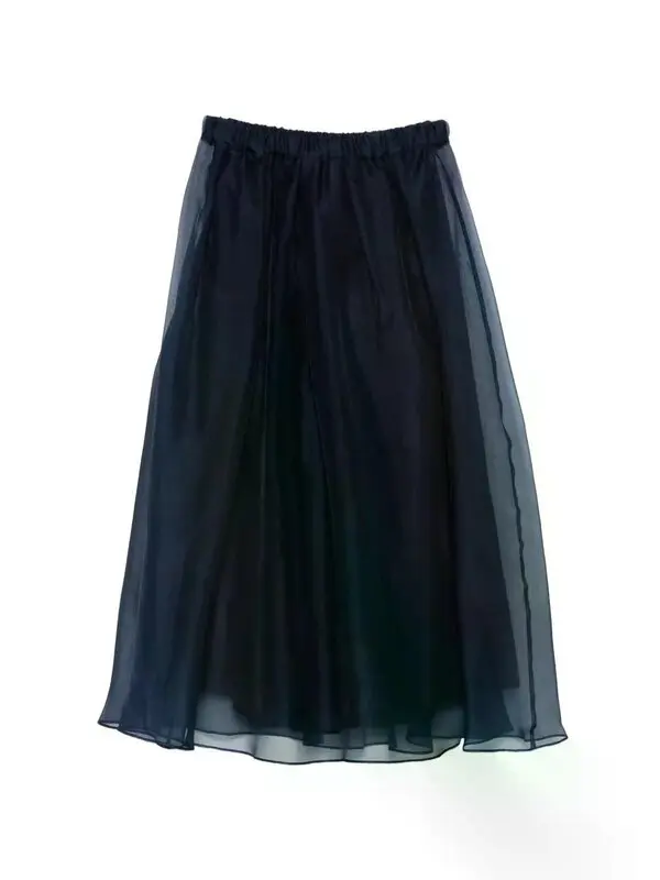 Max Mara Elasticated-waist Midi Skirt - Blue