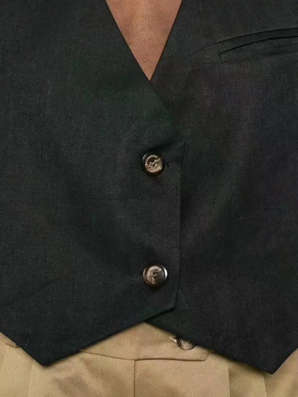 BATAKOVIC Button Linen Gilet